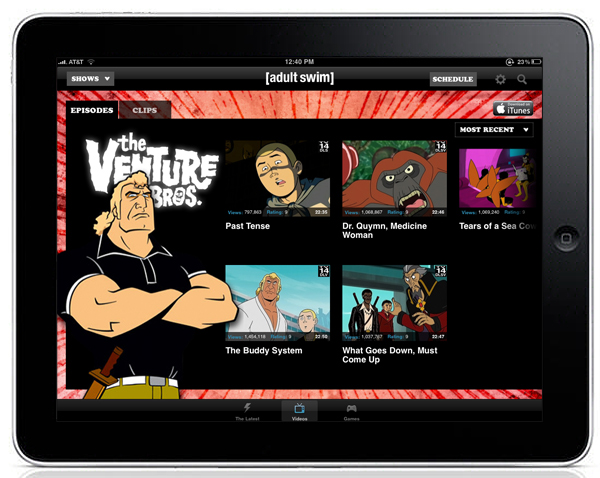Adult Swim Launches App for iPad and iPhone - Venture Bros. Blog